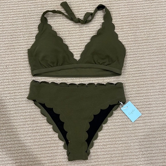 Cupshe | Swim | Cupshe Scolloped Bikini Size Xl | Poshmark